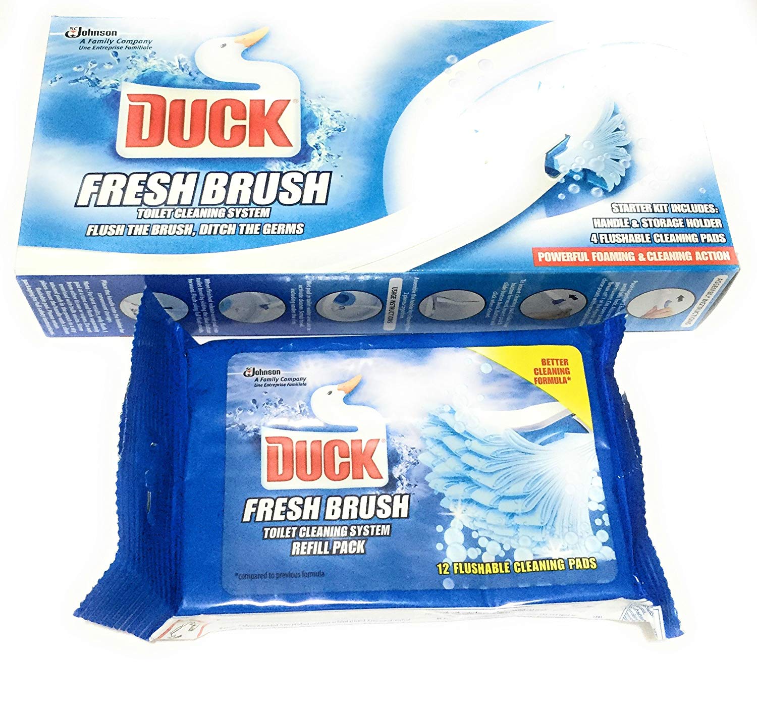 Toilet Duck Fresh Brush Starter Kit + Refill Pack | Crazyvalue.co.uk