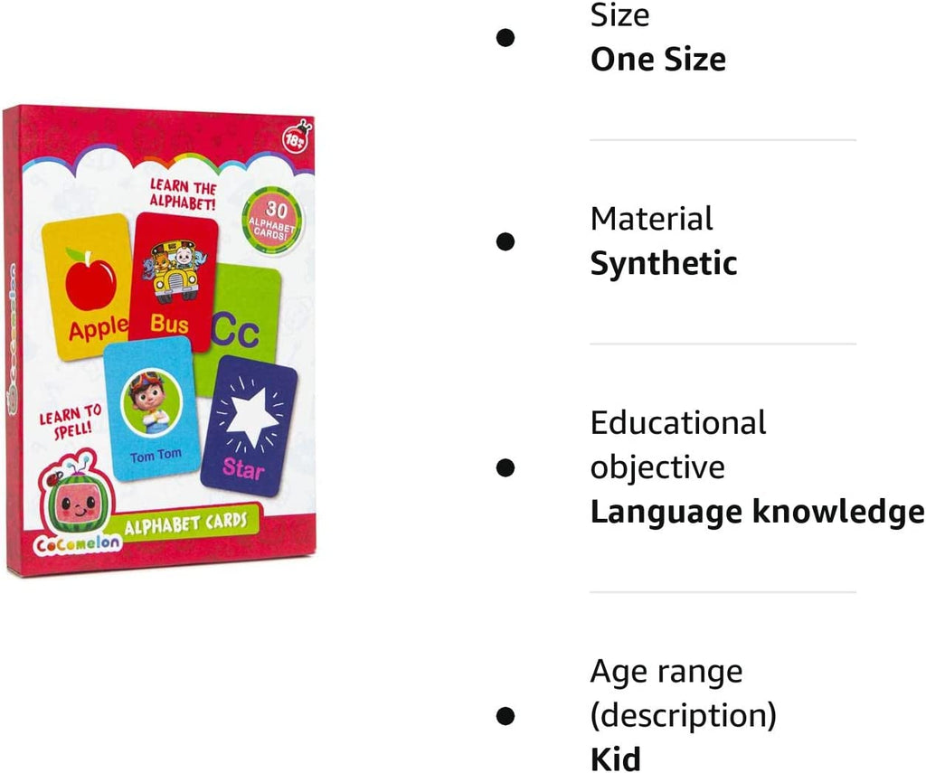 Cocomelon My First Cards Learning : Alphabet cards | Crazyvalue.co.uk